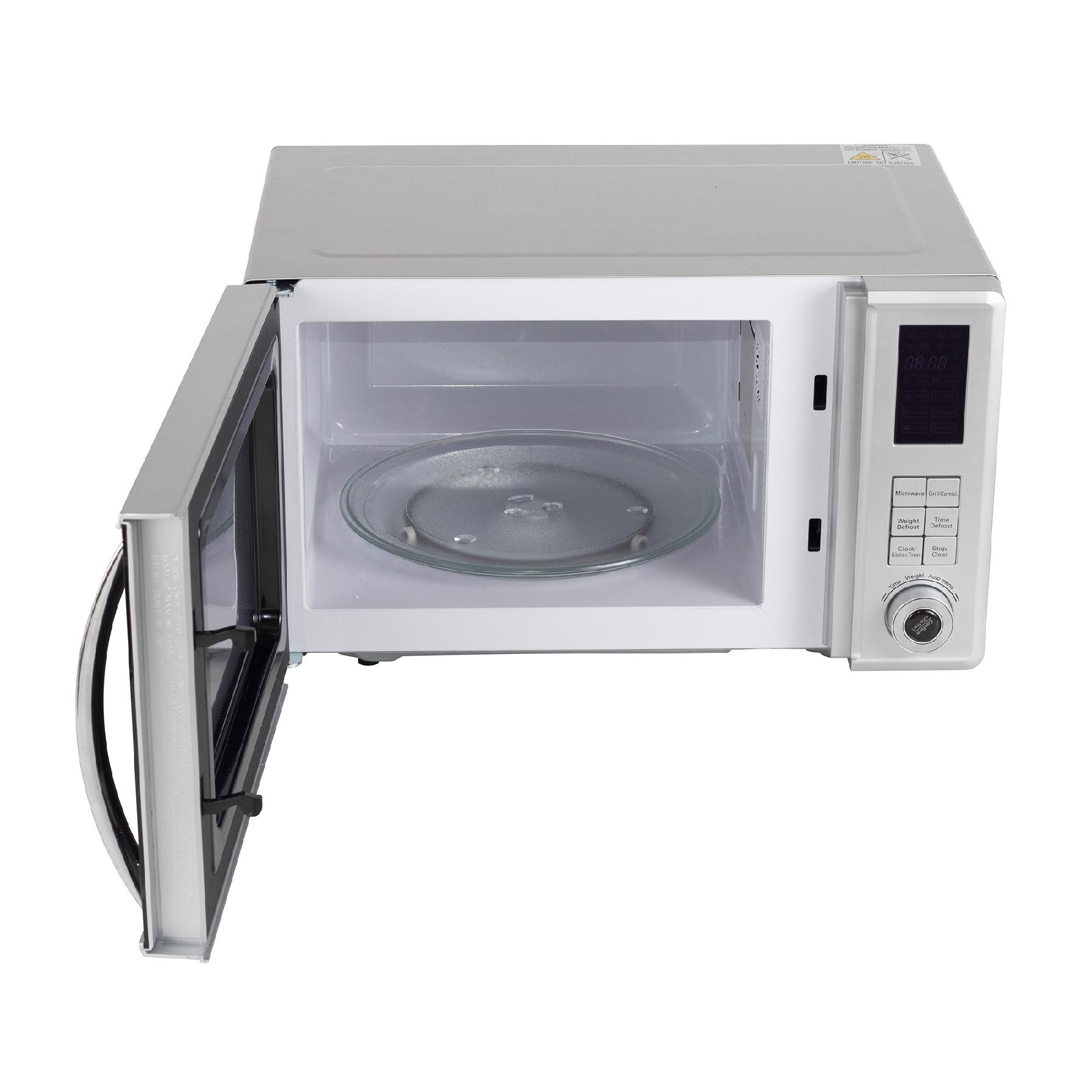 Cuptor cu microunde, functie grill, digital, argintiu, 800 W / 1000 W ...